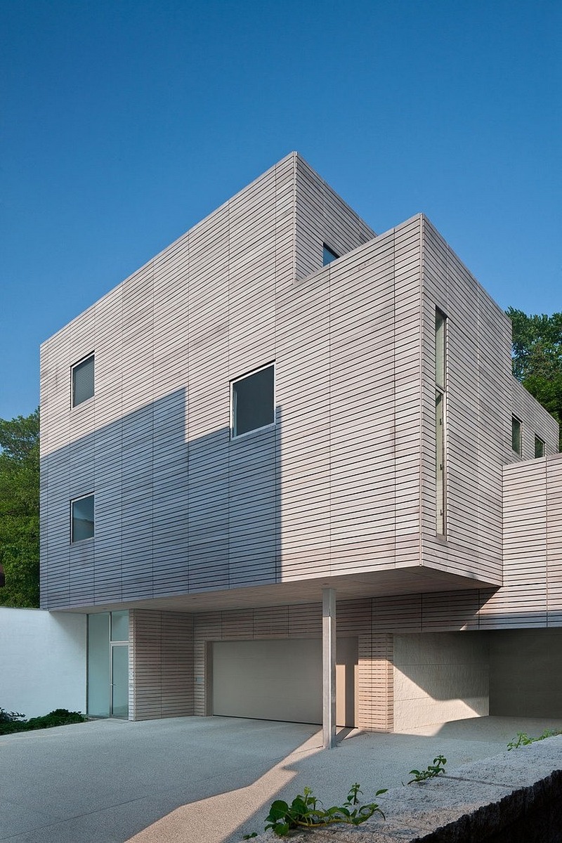 Slatted Squares: Modern home, has angular and masculine appearance with ...